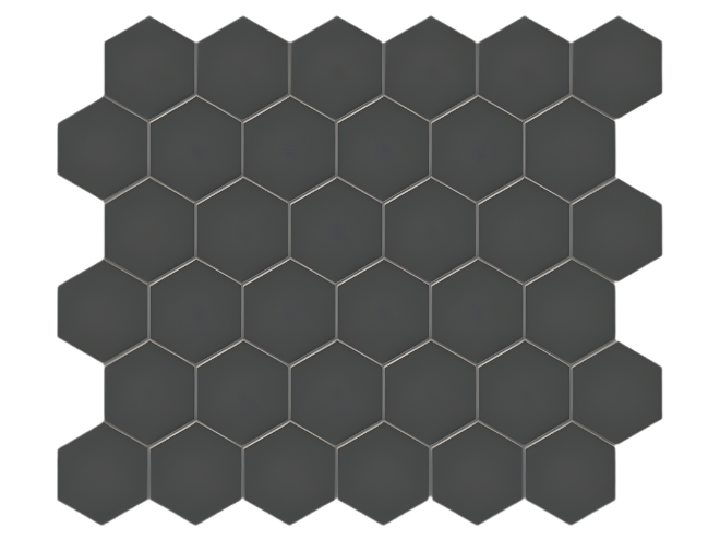 Bistro 2" Hex Black Matte Porcelain Mosaic Tile – Tile Market of Delaware