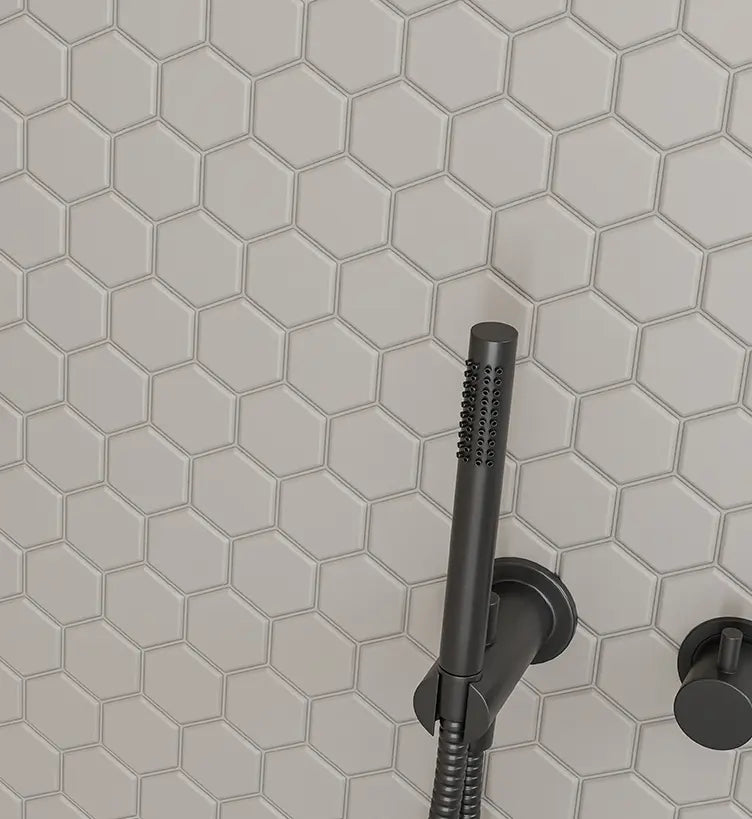 Bistro 2" Hex Greige Matte Porcelain Mosaic Tile – Tile Market of Delaware