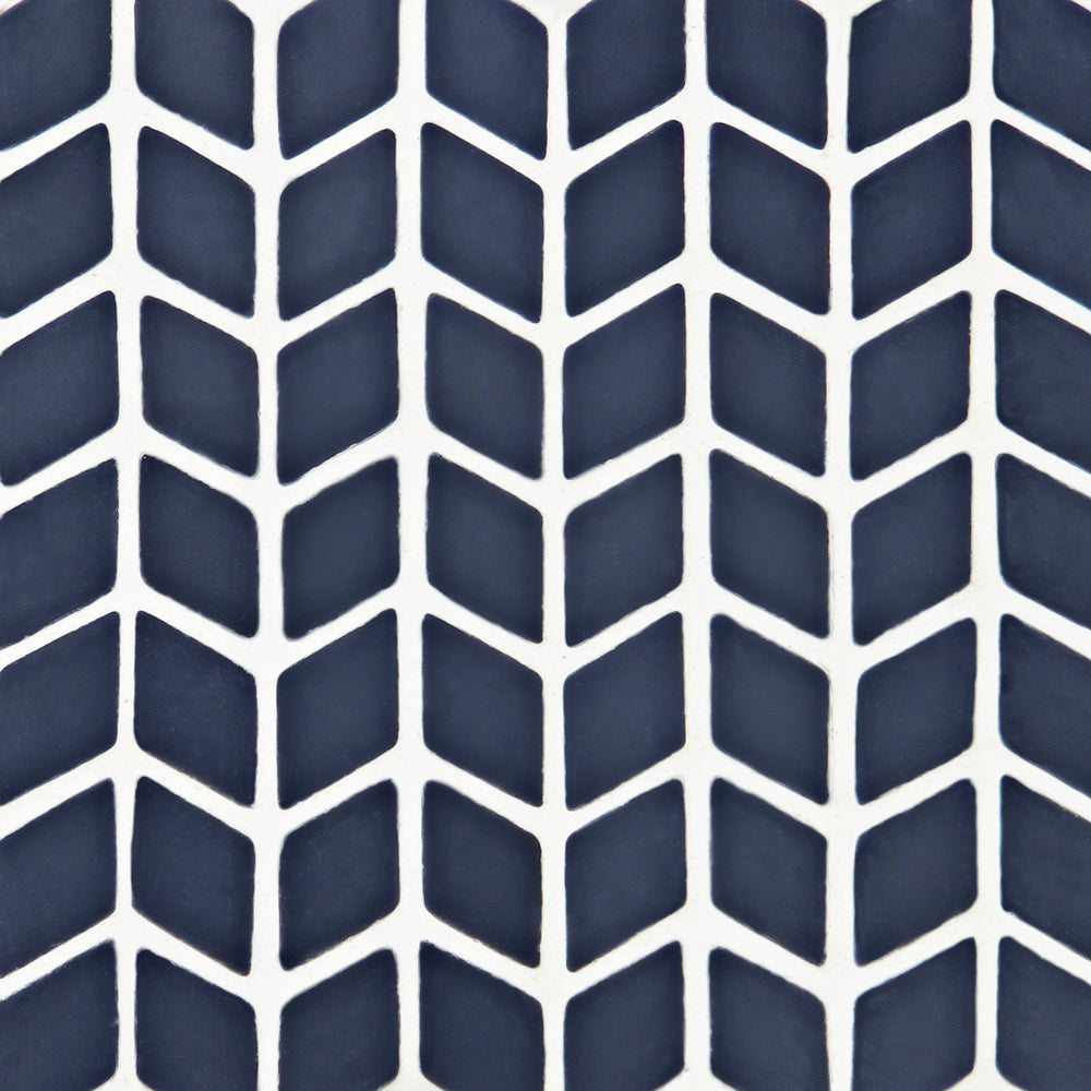 Micro Chevron Night Glass Mosaic Tile – Tile Market of Delaware