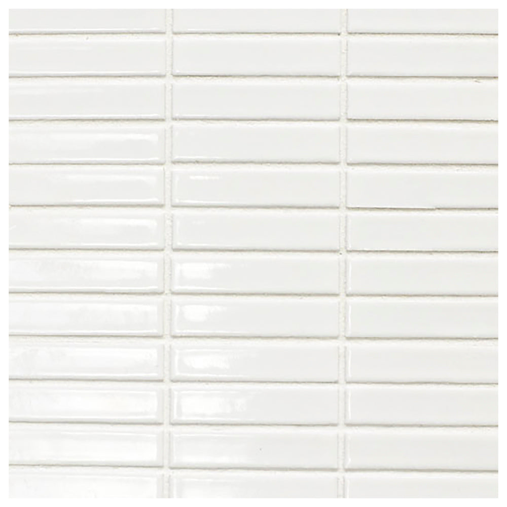 Makai Stacked White Gloss Mosaic Tile – Tile Market of Delaware