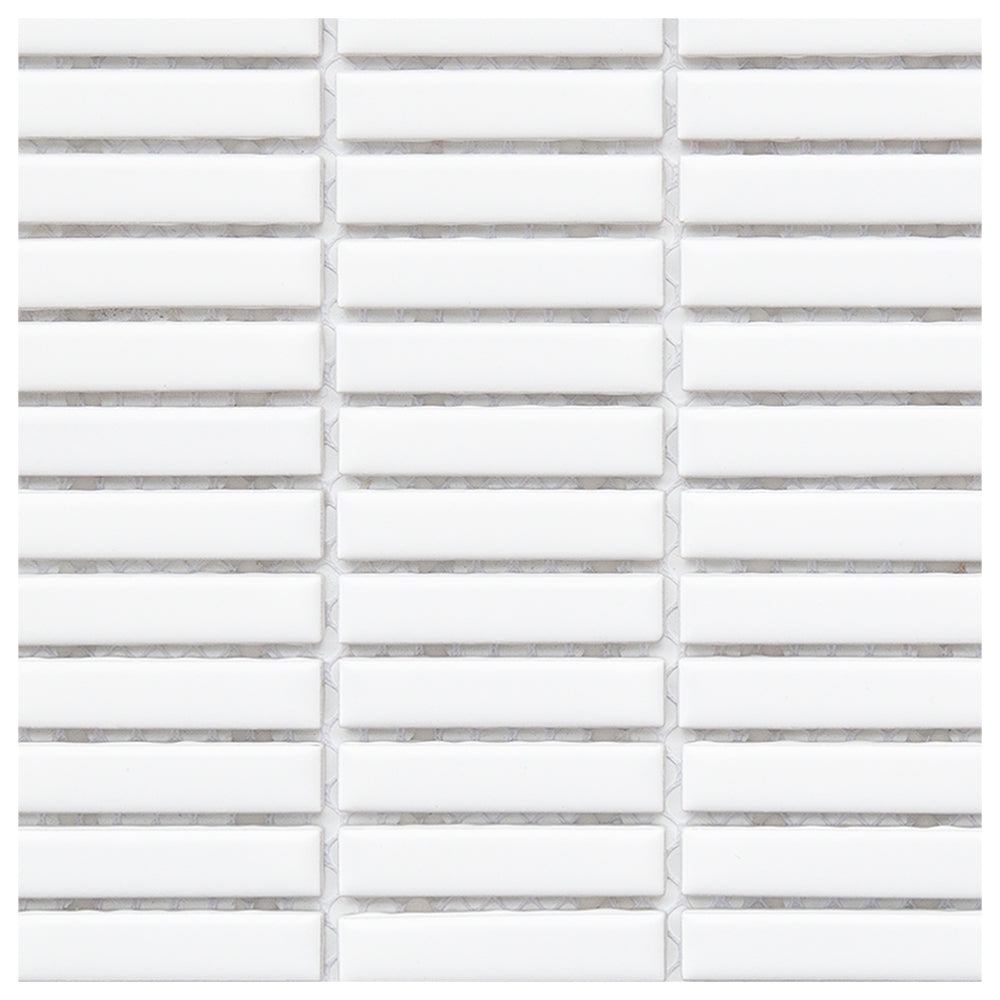 Makai Stacked White Matte Mosaic Tile – Tile Market of Delaware