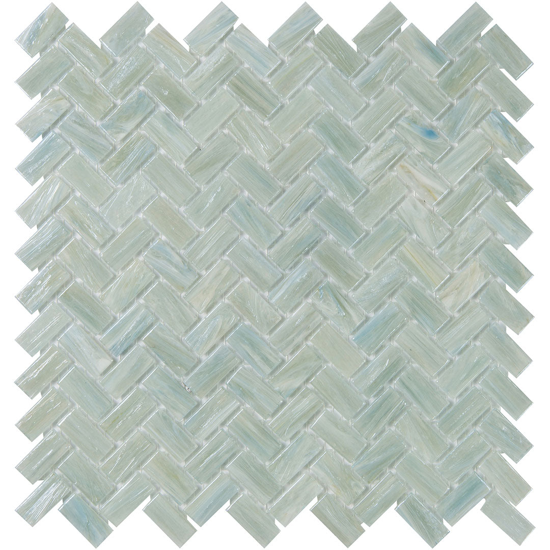 Luxe Allure Water's Edge Herringbone Mosaic Glass Tile – Tile Market of ...