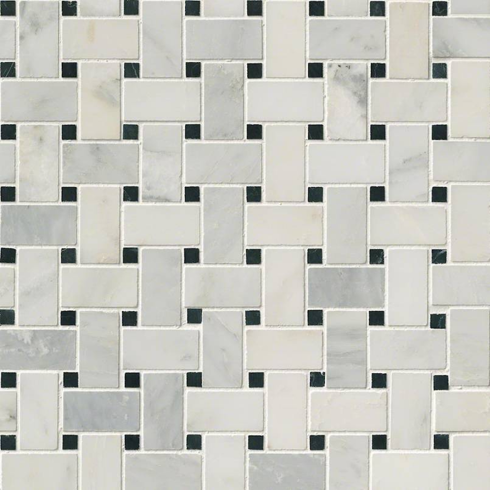 Arabescato Carrara Basketweave | Tile Market of Delaware