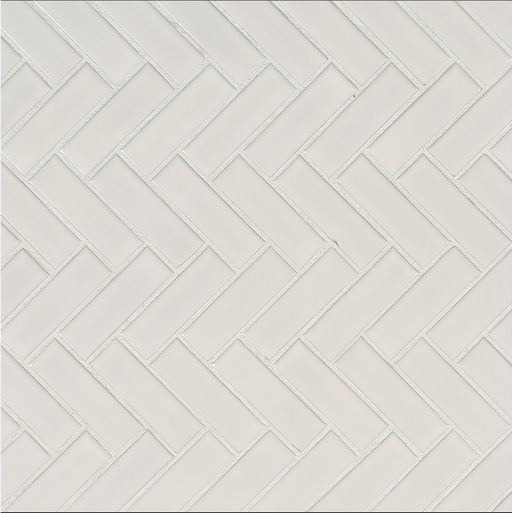 Luxe Herringbone White 1x3 Mosaic | Tile Market of Delaware