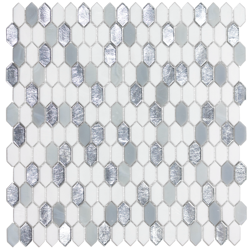 Shimmer 1-1/8 Mini Picket White | Tile Market of Delaware