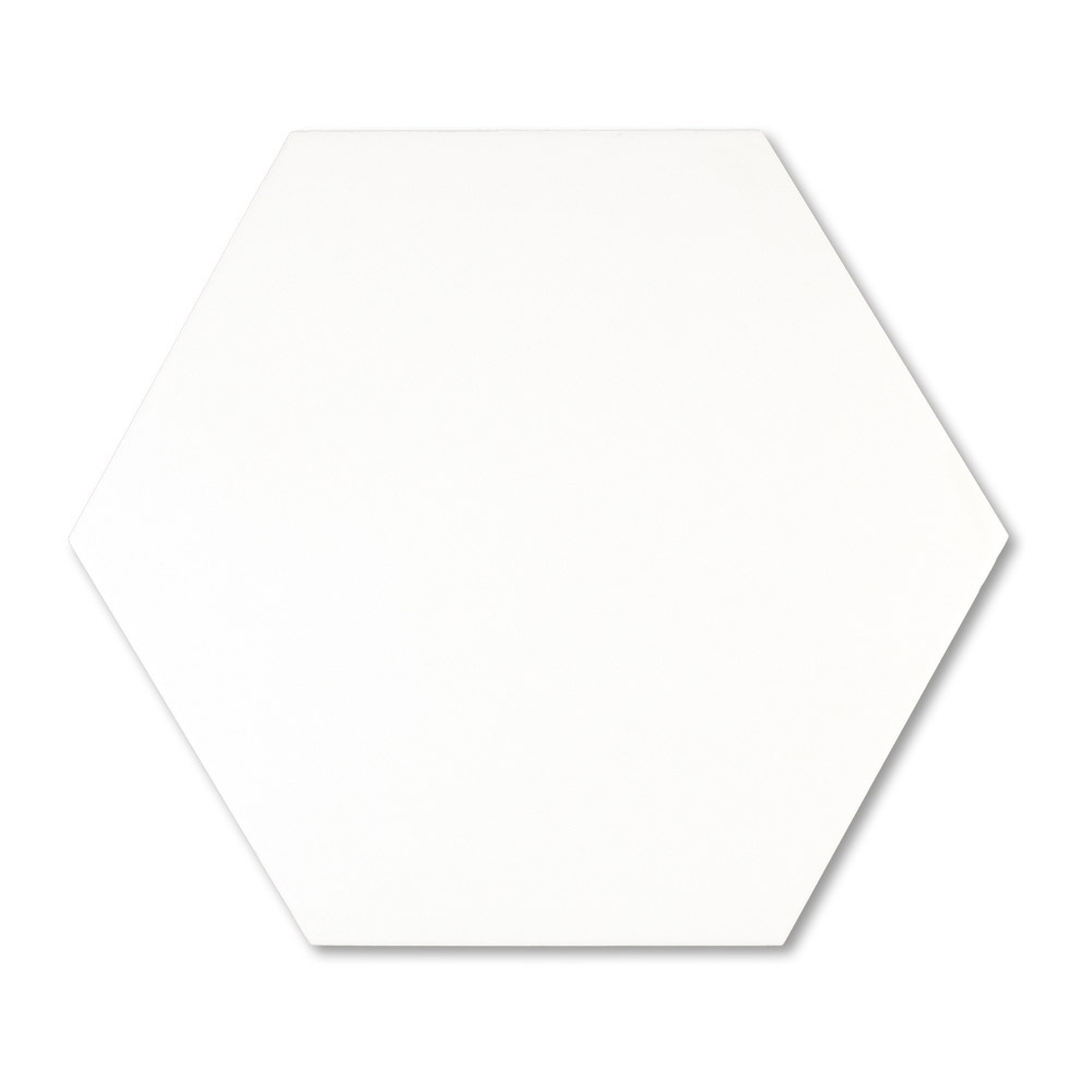 Solid Hex 8x9 White | Tile Market of Delaware